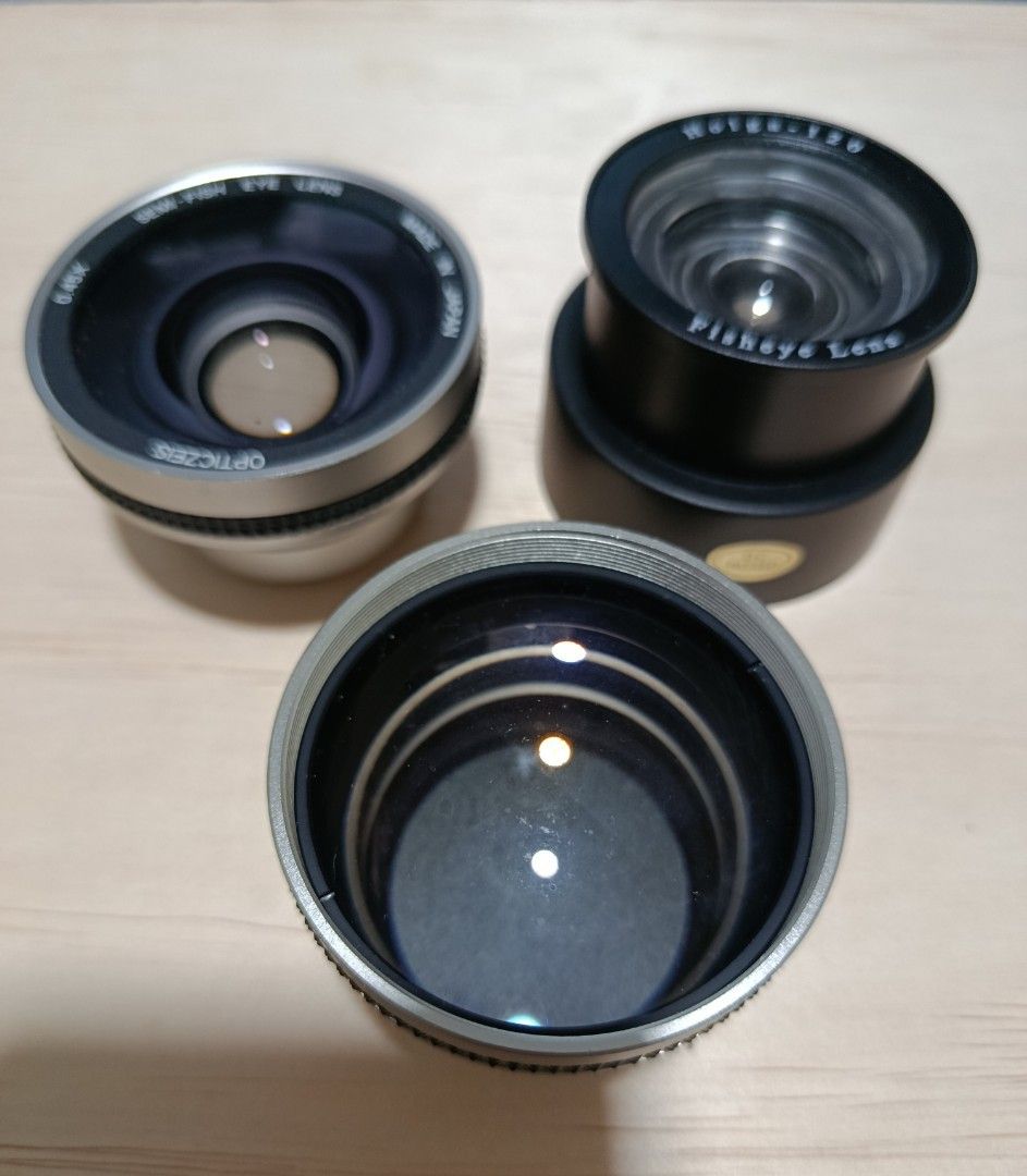 OpticZeis Semi Fish Eye 0.45X / Holga 120 Fisheye Lens / Vitacon 2.5X ...