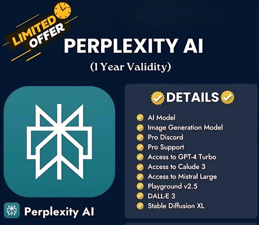 Perplexity pro gift card, Computers & Tech, Office & Business ...