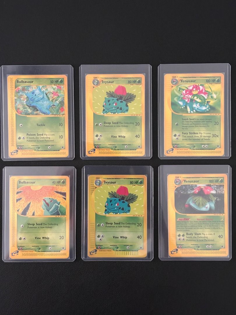2002 Pokemon Expedition Base Set Cards - Bulbasaur, Ivysaur, Venusaur ...