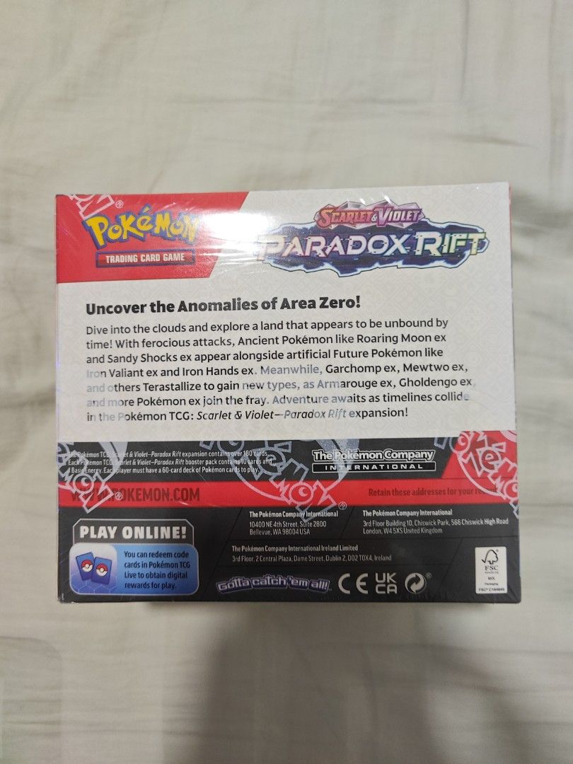 Pokemon Scarlet & Violet Paradox Rift Booster Box, Hobbies & Toys, Toys ...