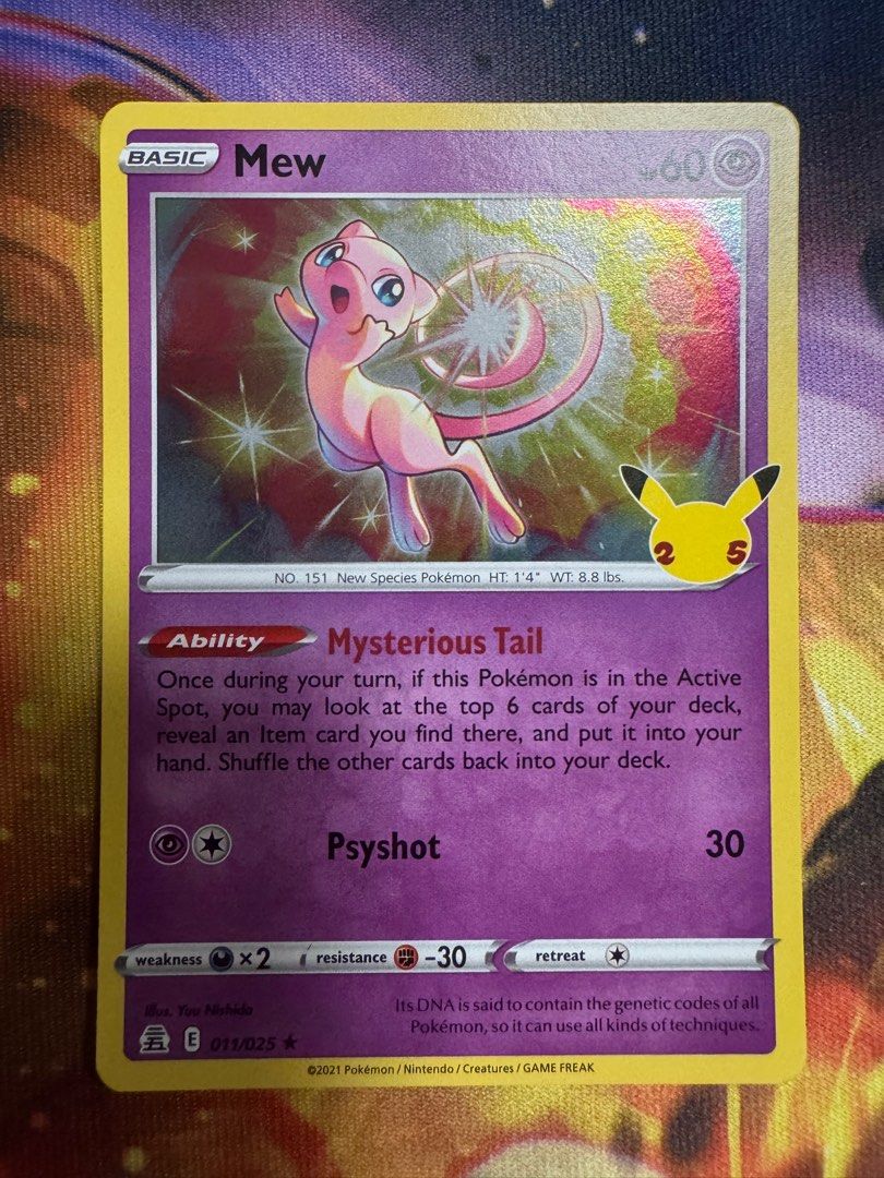 Pokemon TCG Celebrations Mew #11, Hobbies & Toys, Toys & Games on Carousell