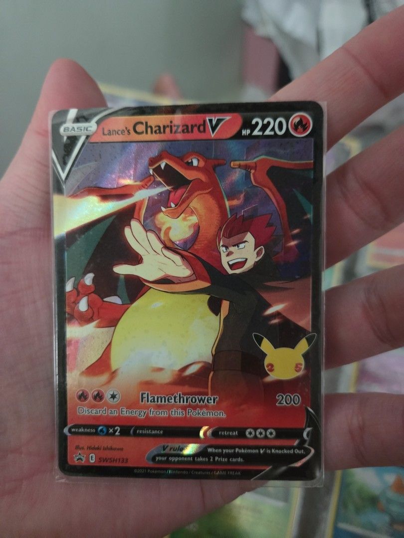 Pokemon TCG Lance's Charizard V Card, Hobbies & Toys, Toys & Games on ...