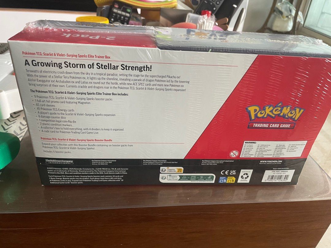 Pokemon TCG Scarlet & Violet Surging Sparks Elite Trainer Box, Hobbies ...