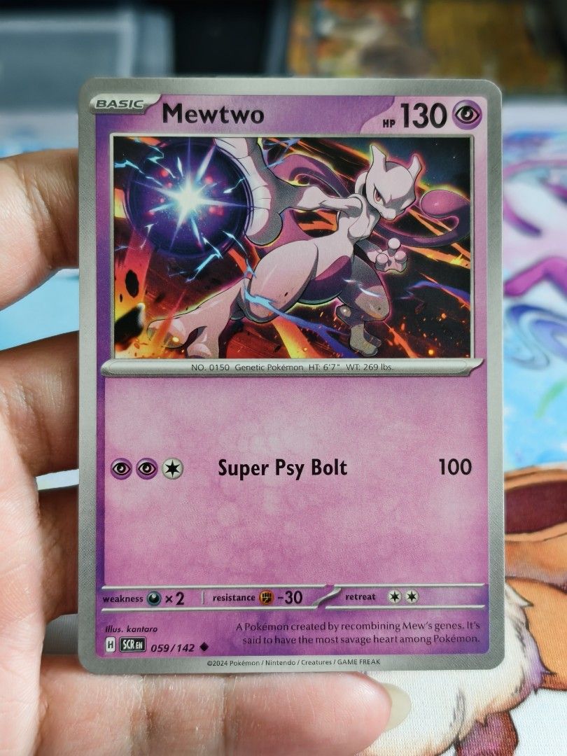 Pokémon TCG Stellar Crown Mewtwo 059/142, Hobbies & Toys, Toys & Games ...