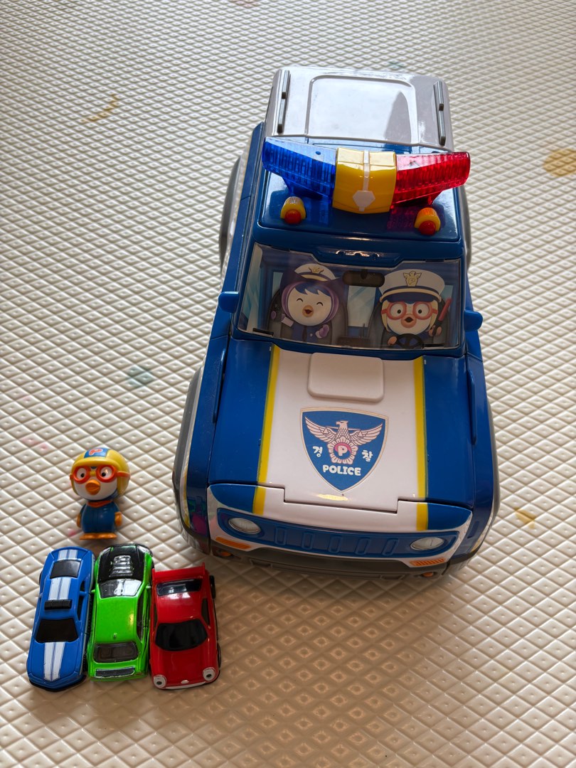 Pororo Police Car Playset with Accessories kids car, Babies & Kids ...