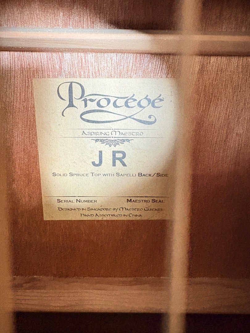 Protege Aspiring Maestro JR Acoustic Guitar, Hobbies & Toys, Musical ...