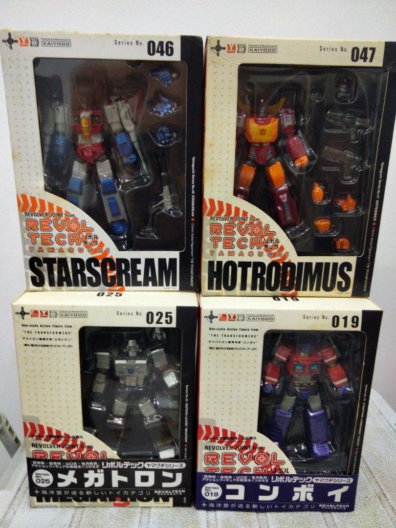 Revoltech Transformers Action Figures - Starscream, Hot Rodimus ...