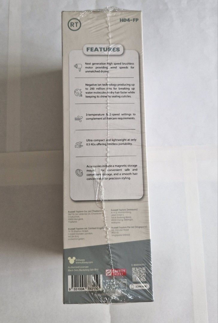 Russell Taylors x Disney Mickey Hair Dryer HD4-FP, Beauty & Personal ...