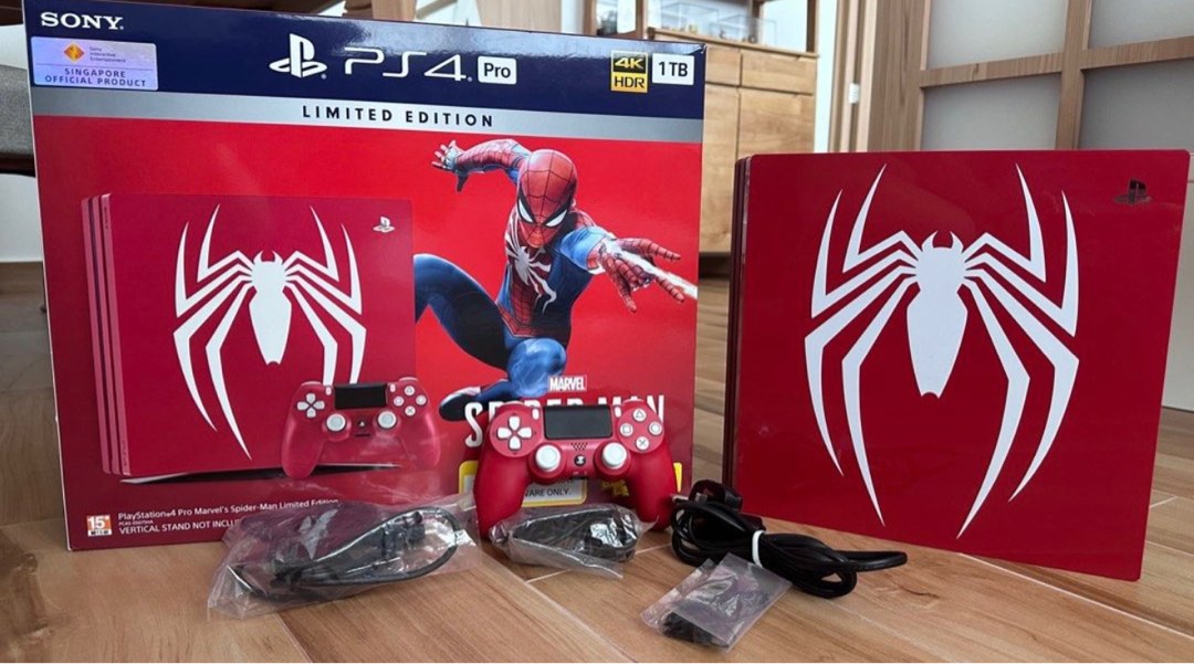 Sony PlayStation 4 Pro Spider-Man Limited Edition, Video Gaming, Video ...