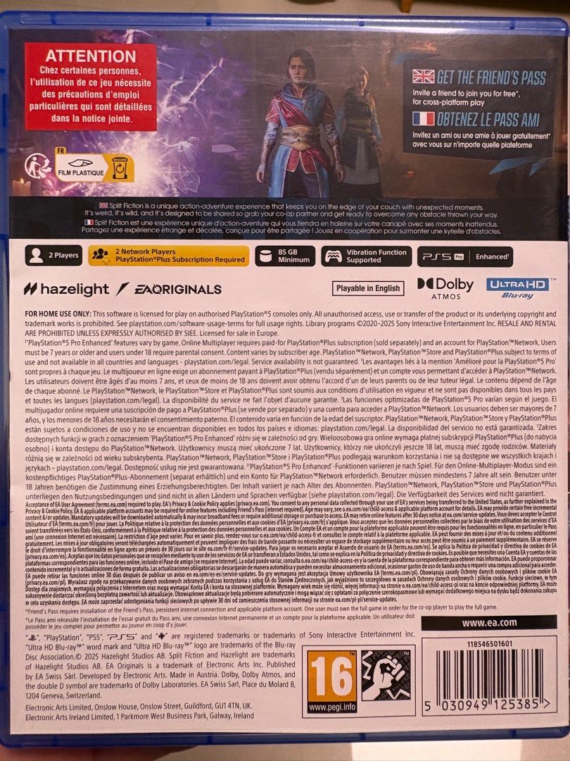 Split Fiction PS5 Game, Video Gaming, Video Games, PlayStation on Carousell