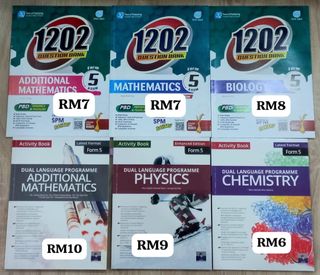 Pre-University Reference Books; Mathematics, Physics, Chemistry & Biology. Rm40 each., Hobbies ...