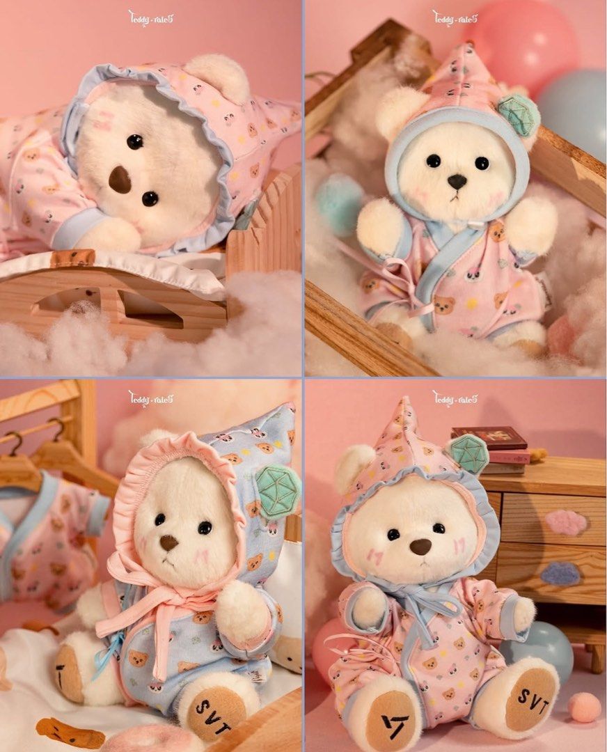 Seventeen SVT x Teddytales BONG BONG BEAR - pink, Hobbies & Toys, Toys ...