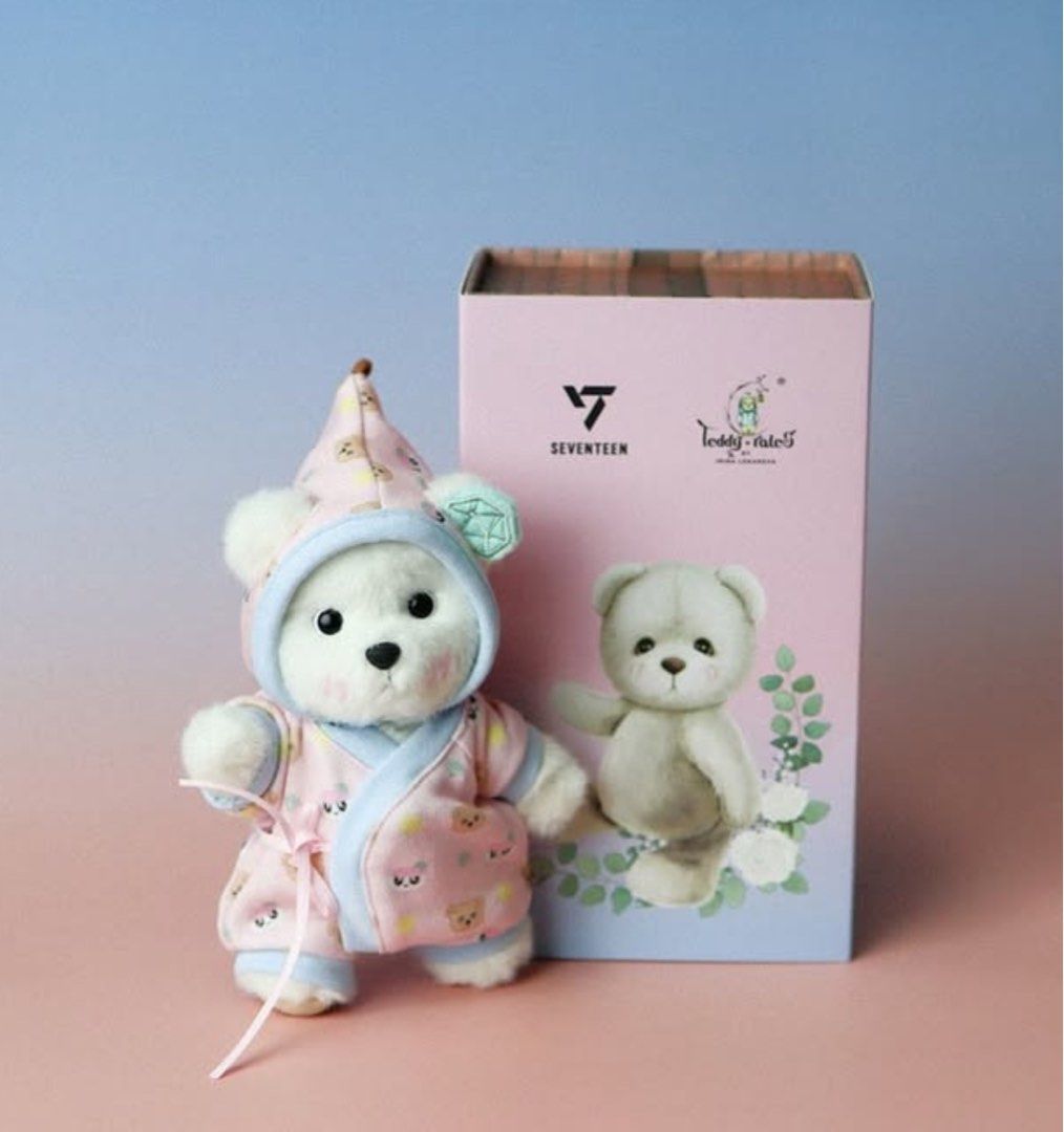 Seventeen SVT x Teddytales BONG BONG BEAR - pink, Hobbies & Toys, Toys ...