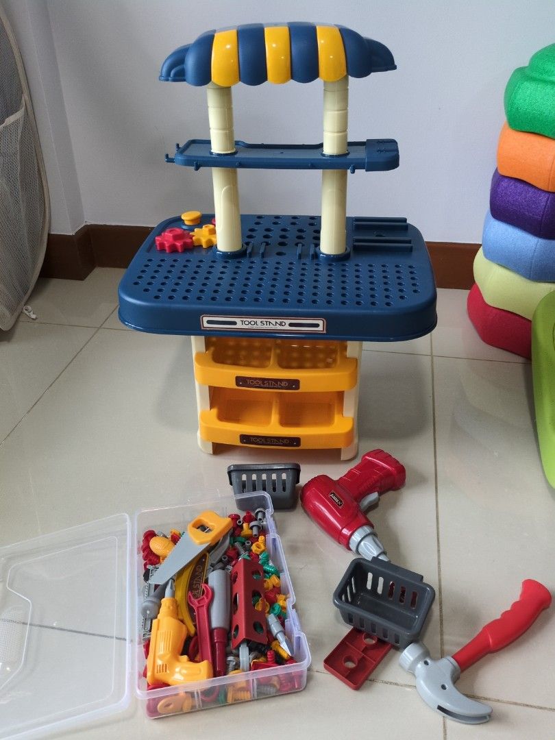 Tool Stand Toy Set for Kids (Children Engineer Station), Hobbies & Toys ...