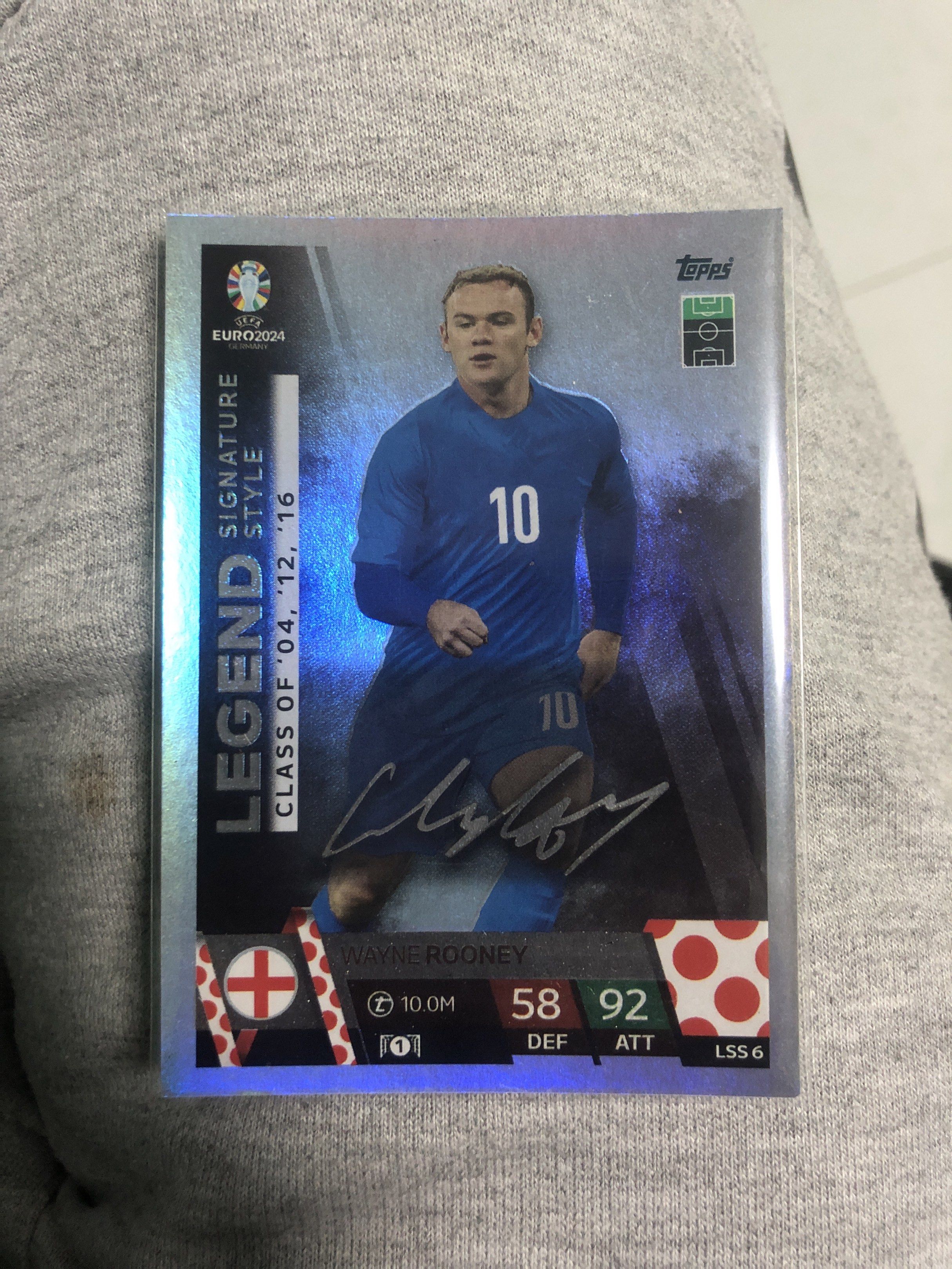 Topps Legend Signature Style Wayne Rooney Trading Card, Hobbies & Toys ...
