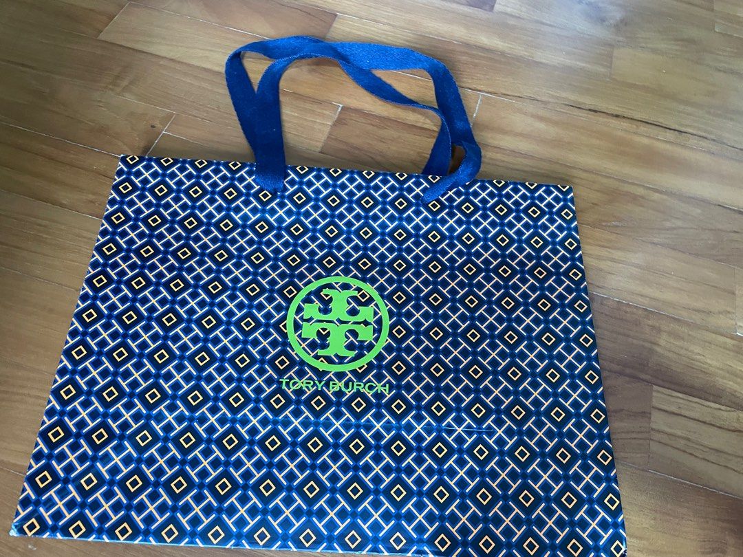 Tory Burch paper shopping bag, Luxury, Bags & Wallets on Carousell
