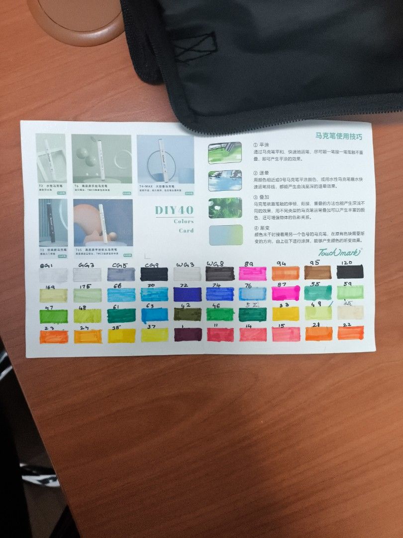 Touch Mark 40 Colors Alcohol Markers, Hobbies & Toys, Stationery ...