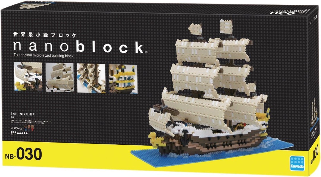 TP-Nanoblock NB 030 Sailing Ship Micro Sized Building Blocks, Hobbies ...