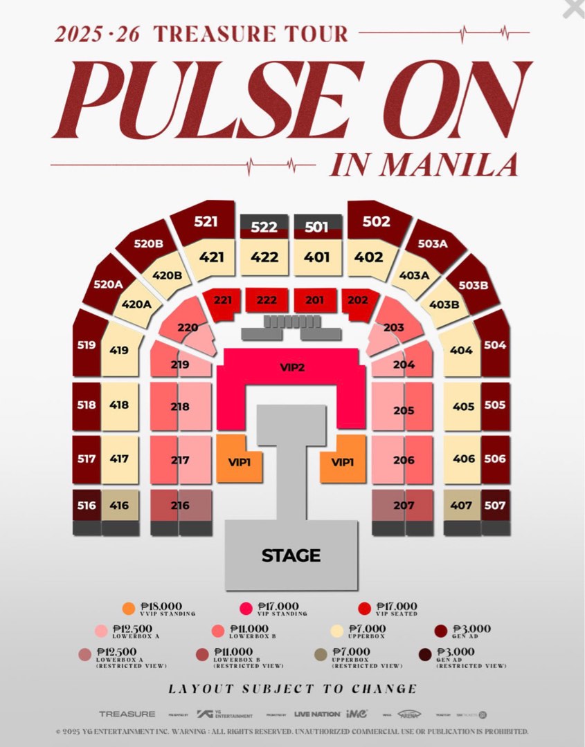 TREASURE TOUR [PULSE ON] IN MANILA 2026 UPPER BOX, Tickets & Vouchers ...