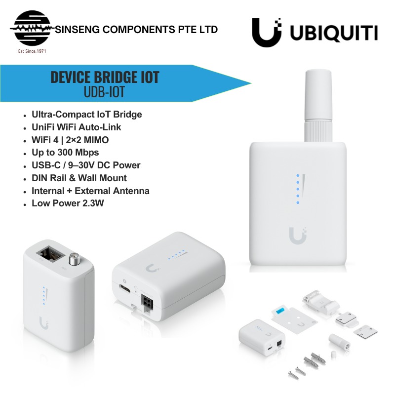 Ubiquiti Unifi UDB-IoT Ultra-Compact Wireless Device Bridge for IoT ...