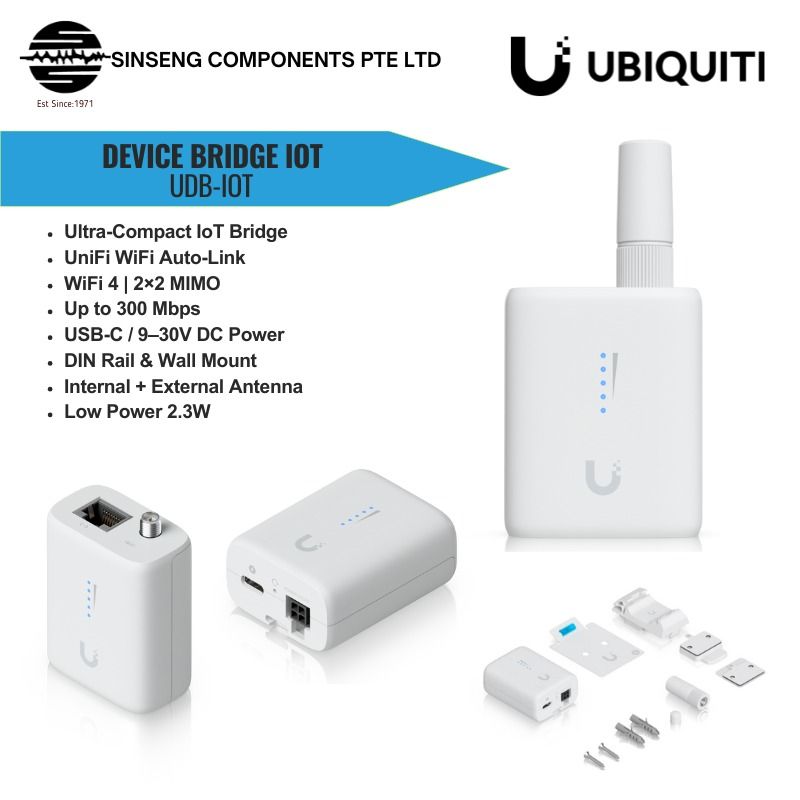 Ubiquiti Unifi UDB-IoT Ultra-Compact Wireless Device Bridge for IoT ...