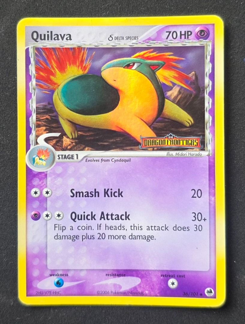 [Vintage] Quilava #36 Reverse Holo - Pokemon Dragon Frontiers Stamped ...