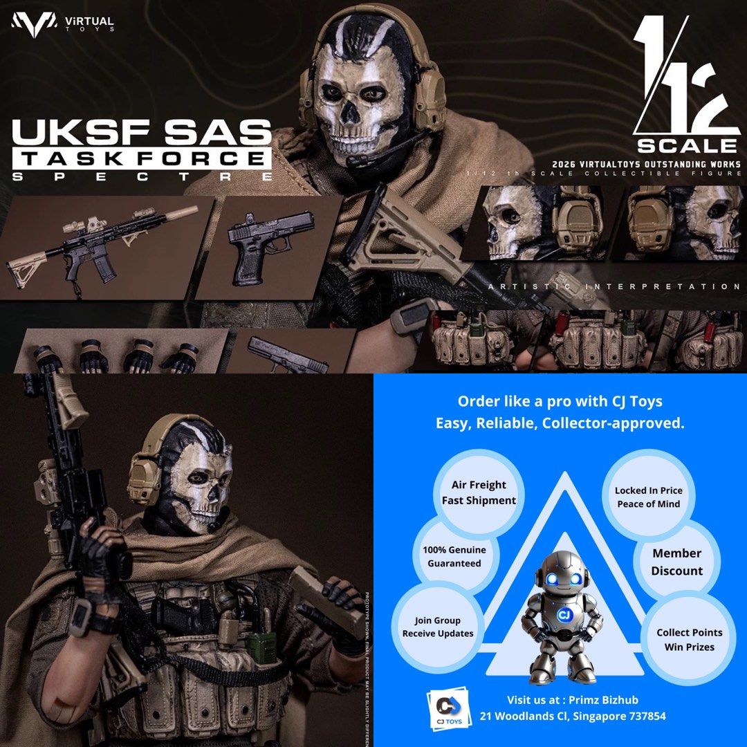 VIRTUAL TOYS VTS TOYS NO.VM-059 UKSF SAS TASKFORCE SPECTRE 1/12 SCALE ...