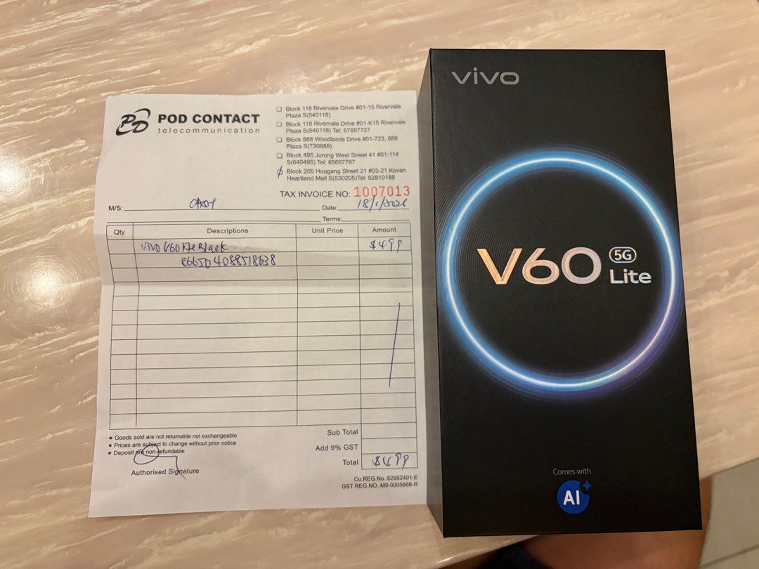 [BRANDNEW $50 OFF!] Vivo V60 5G Lite - 12GB RAM, 512GB ROM, Mobile ...