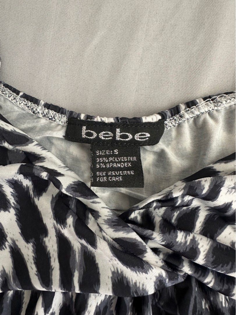 Y2k BEBE leopard cami top, Women's Fashion, Tops, Sleeveless on Carousell