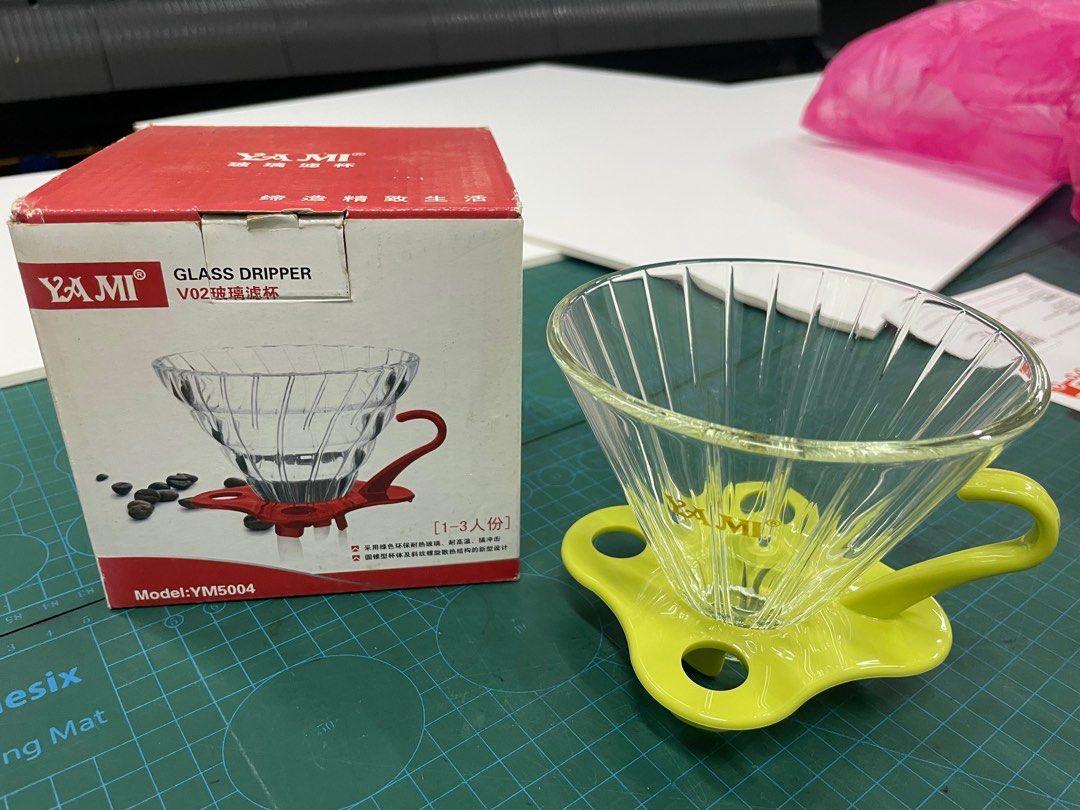 YAMI V02 Glass Coffee Dripper, Furniture & Home Living, Kitchenware ...