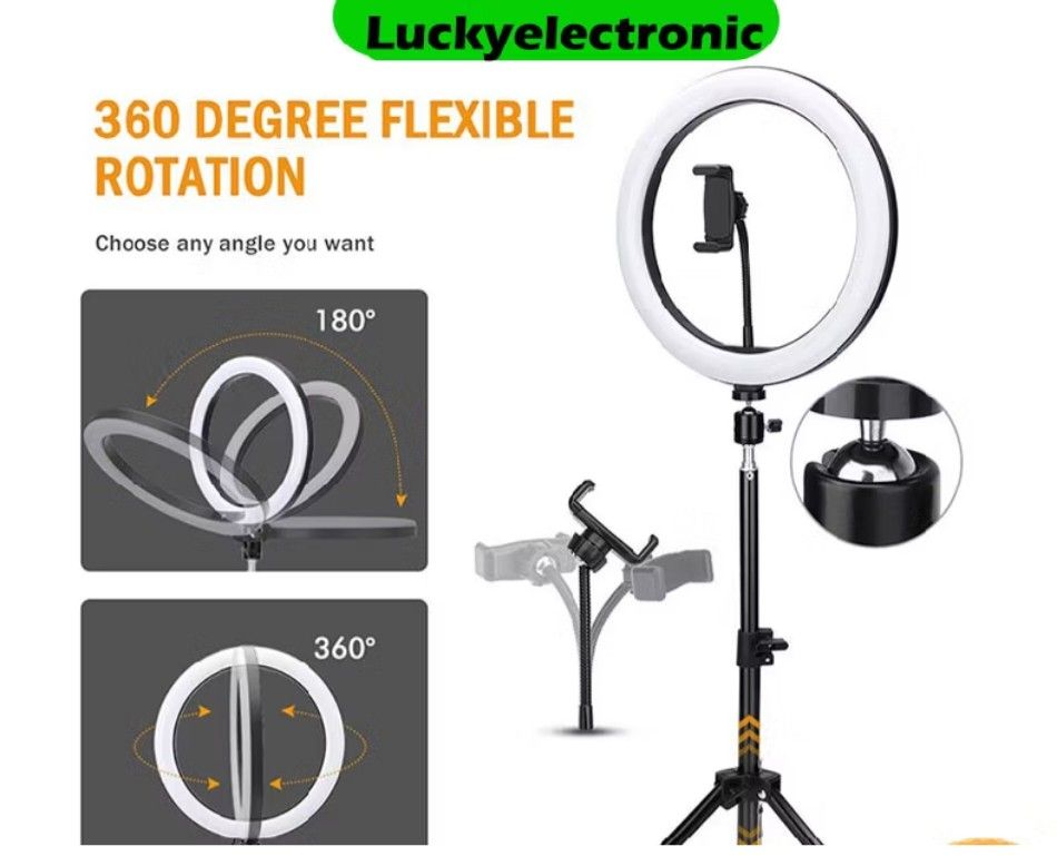 10" LED Ring Light with Stand - 3 Light Modes, Furniture & Home Living ...