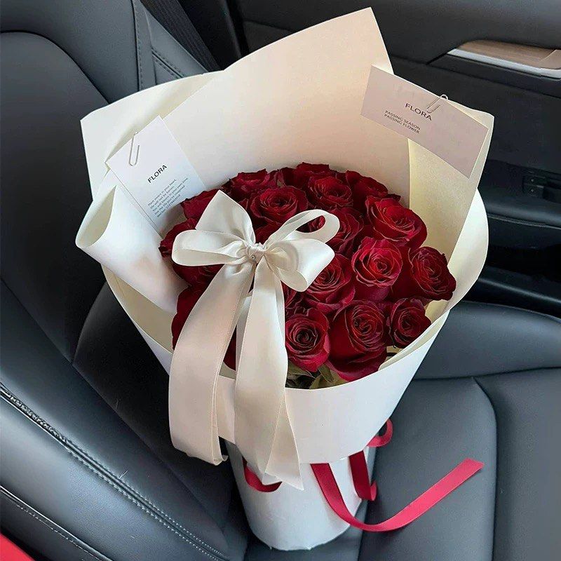 19/21 Red Rose Eternal Flower Bouquet | Valentine’s Day Gift ...