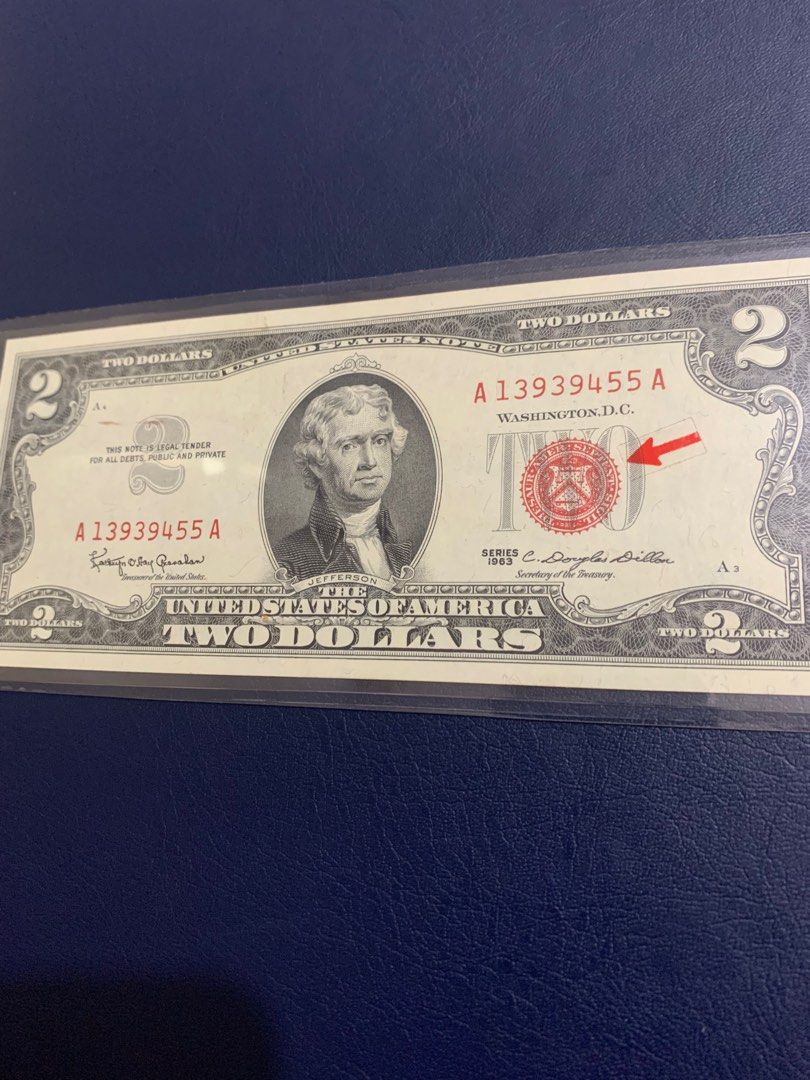 1963 Two Dollar Bill, Hobbies & Toys, Memorabilia & Collectibles ...