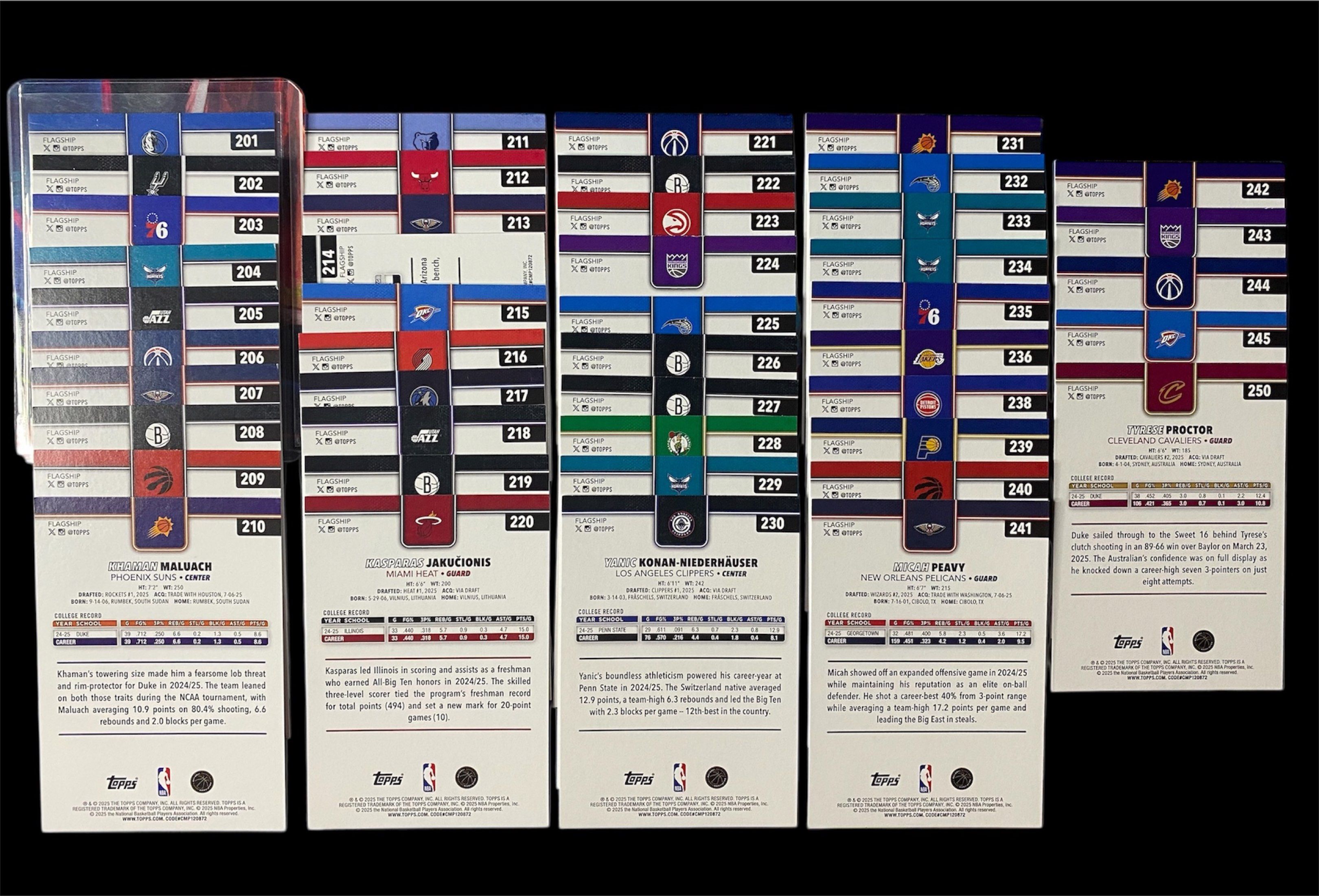 2025/26 Topps Flagship Basketball - Full Rookie Set, Hobbies & Toys, Toys & Games on Carousell