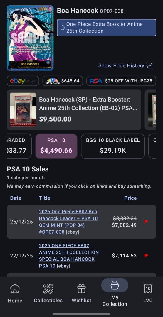 2025 One Piece EB02 Boa Hancock Special PSA 10, Hobbies & Toys, Toys ...