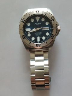 New Alba Automatic Diver Watch - Blue Dial, Men's Fashion, Watches ...