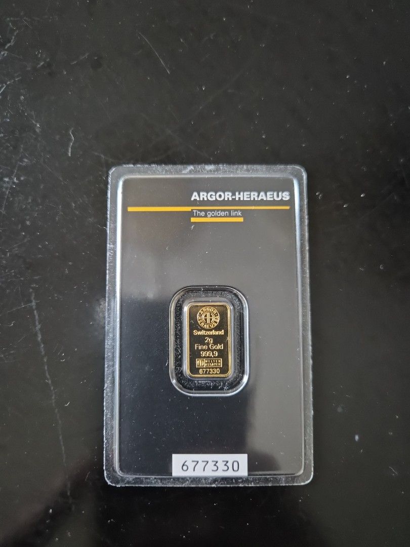 Argor-Heraeus 2g Gold Bar, Hobbies & Toys, Memorabilia & Collectibles ...
