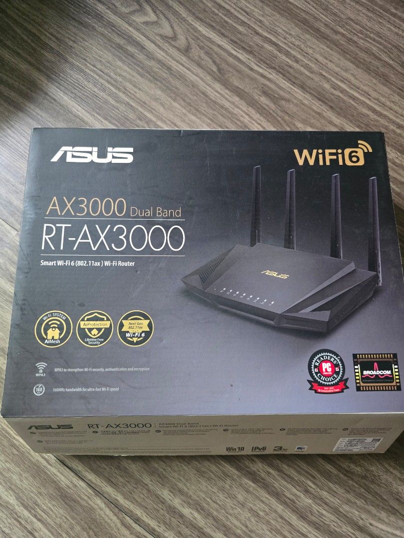 ASUS RT-AX3000 Dual Band WiFi 6 Router, Computers & Tech, Parts ...