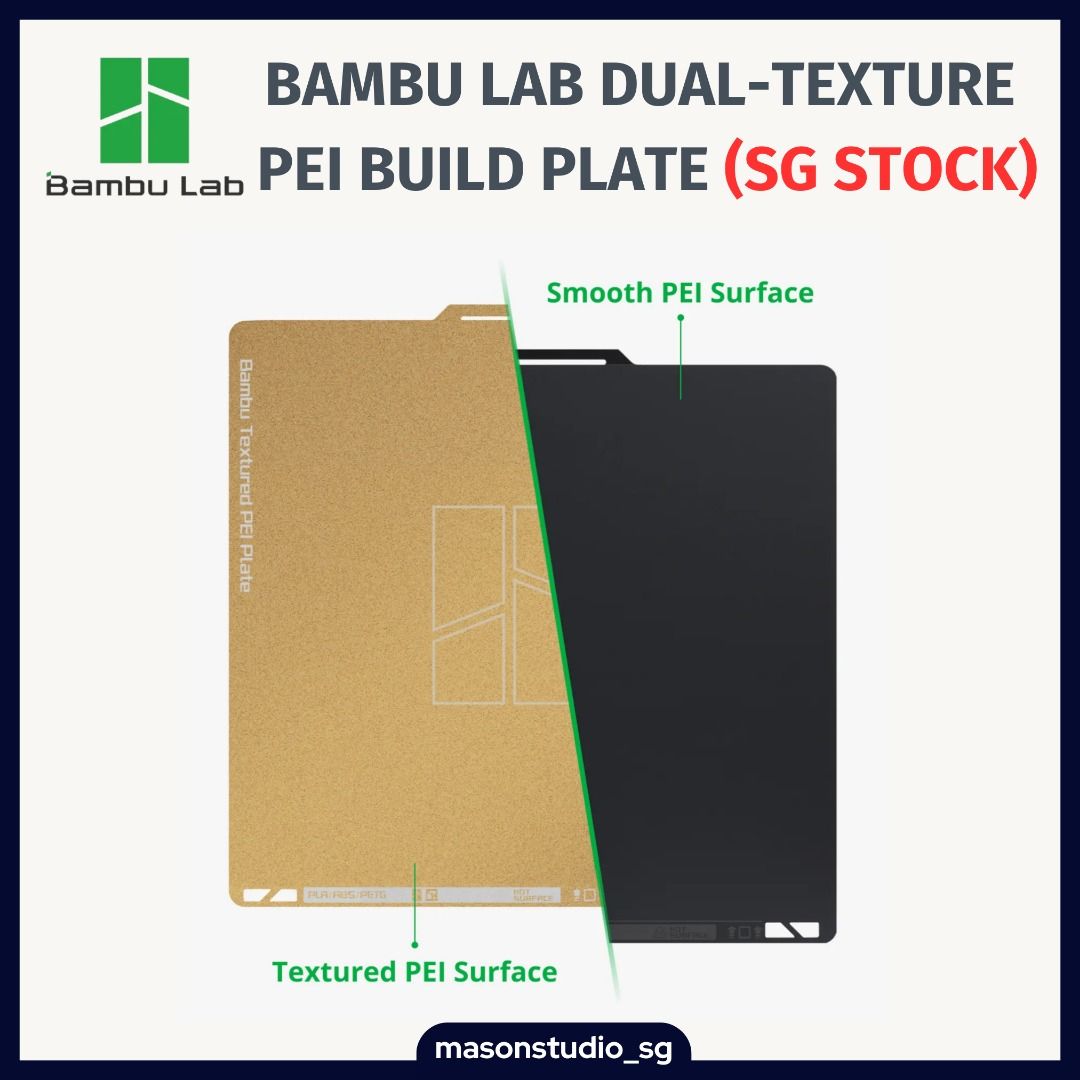 Bambu Lab Dual-Texture PEI Build Plate [SG Stock], Computers & Tech ...