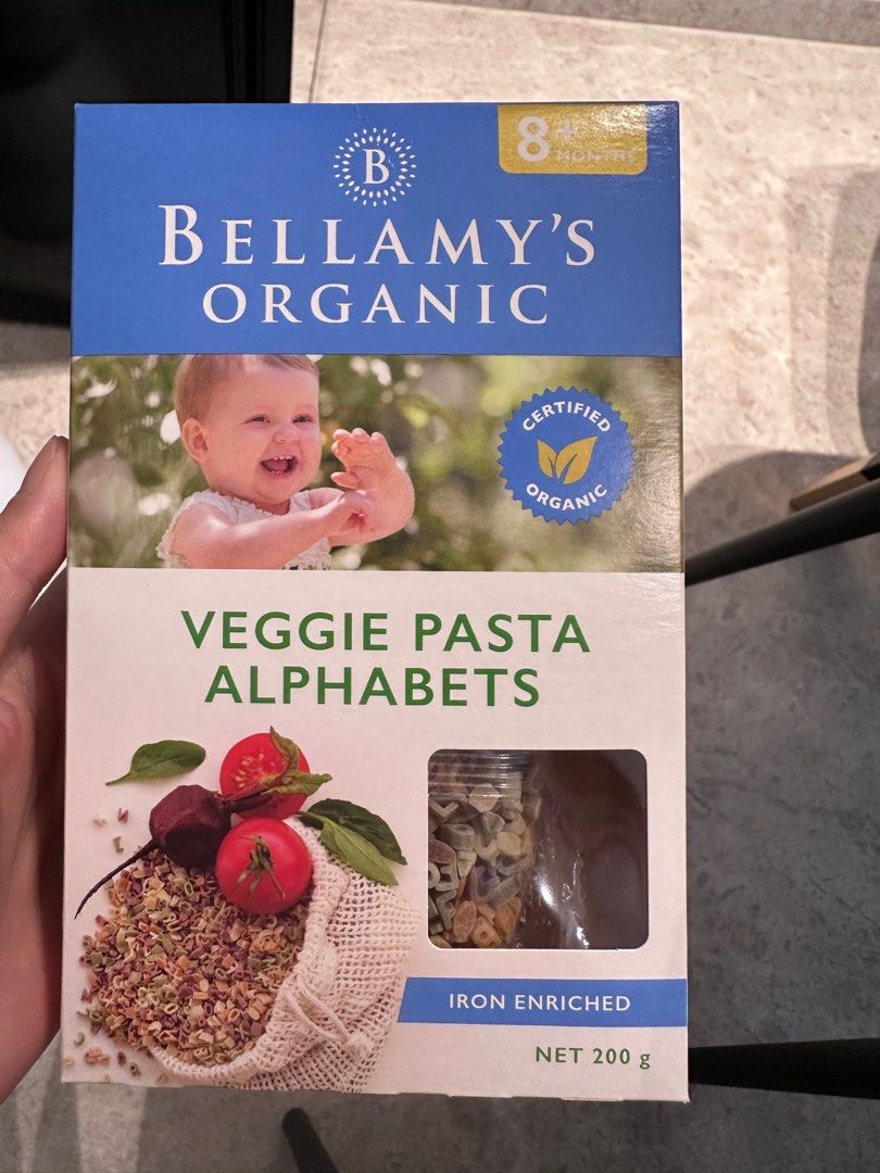 Bellamy's Organic Veggie Pasta Alphabets (8+ Months), Babies & Kids ...