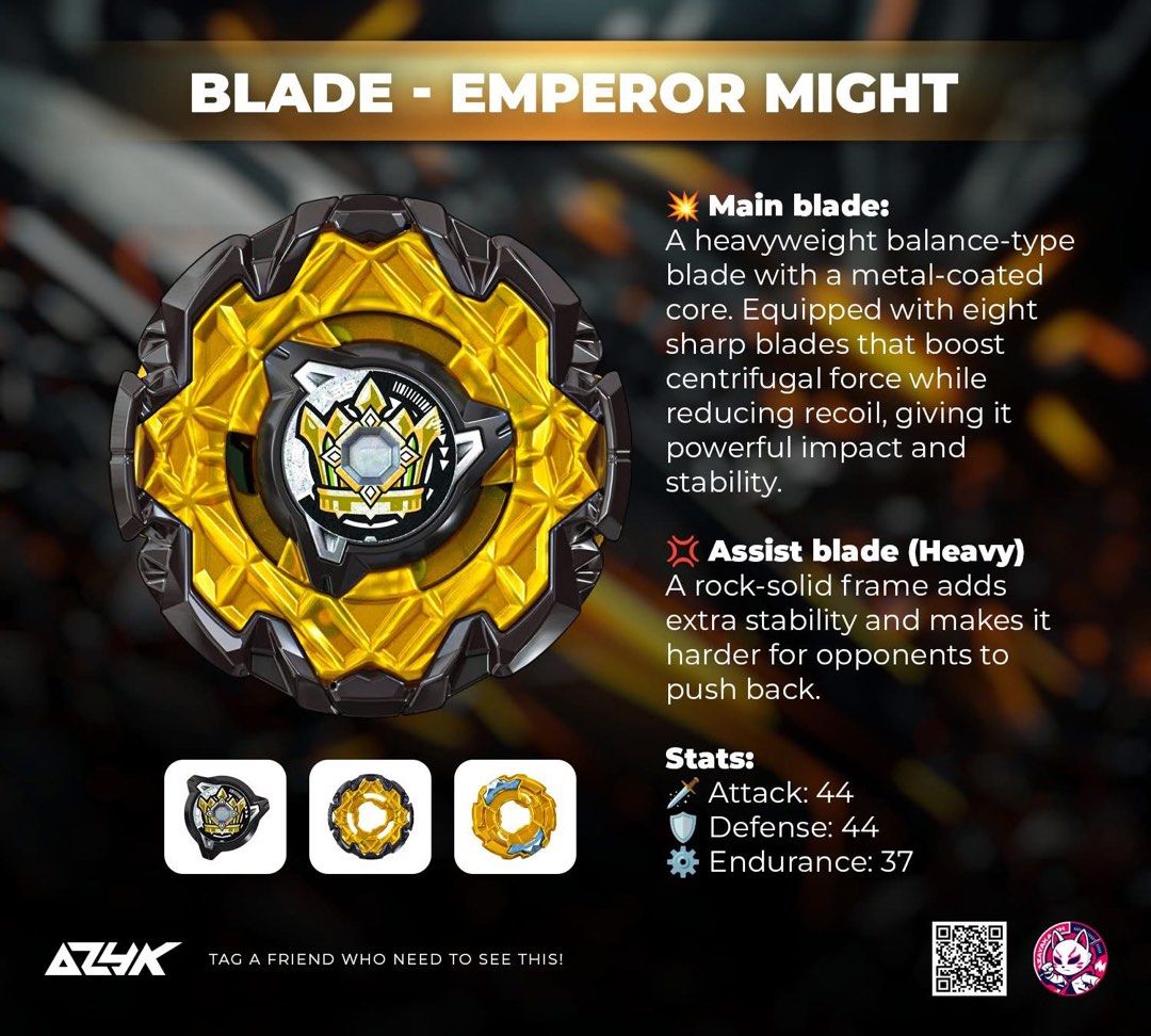 Beyblade X EmperorMight, Hobbies & Toys, Toys & Games on Carousell