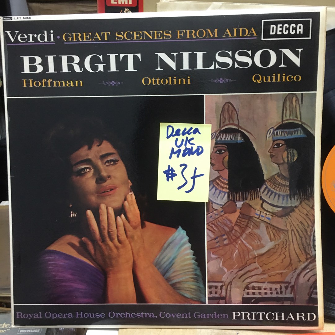 Birgit Nilsson, Great Scenes from Verdi’s Aida, Decca UK 黑膠唱片，英國版 ...