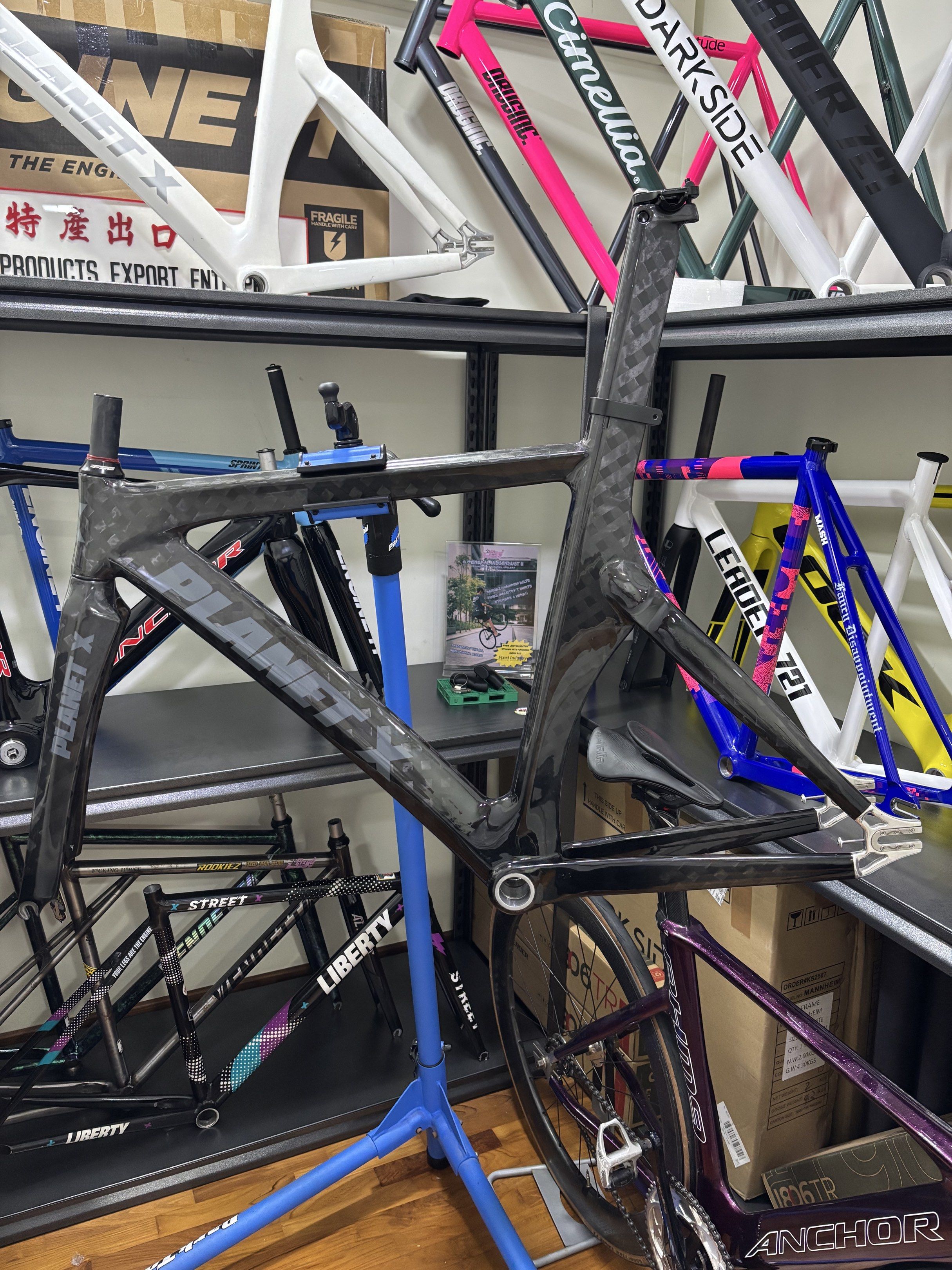 Black Planet X Track 56 Fixie Fixed Gear Frameset, Sports Equipment ...