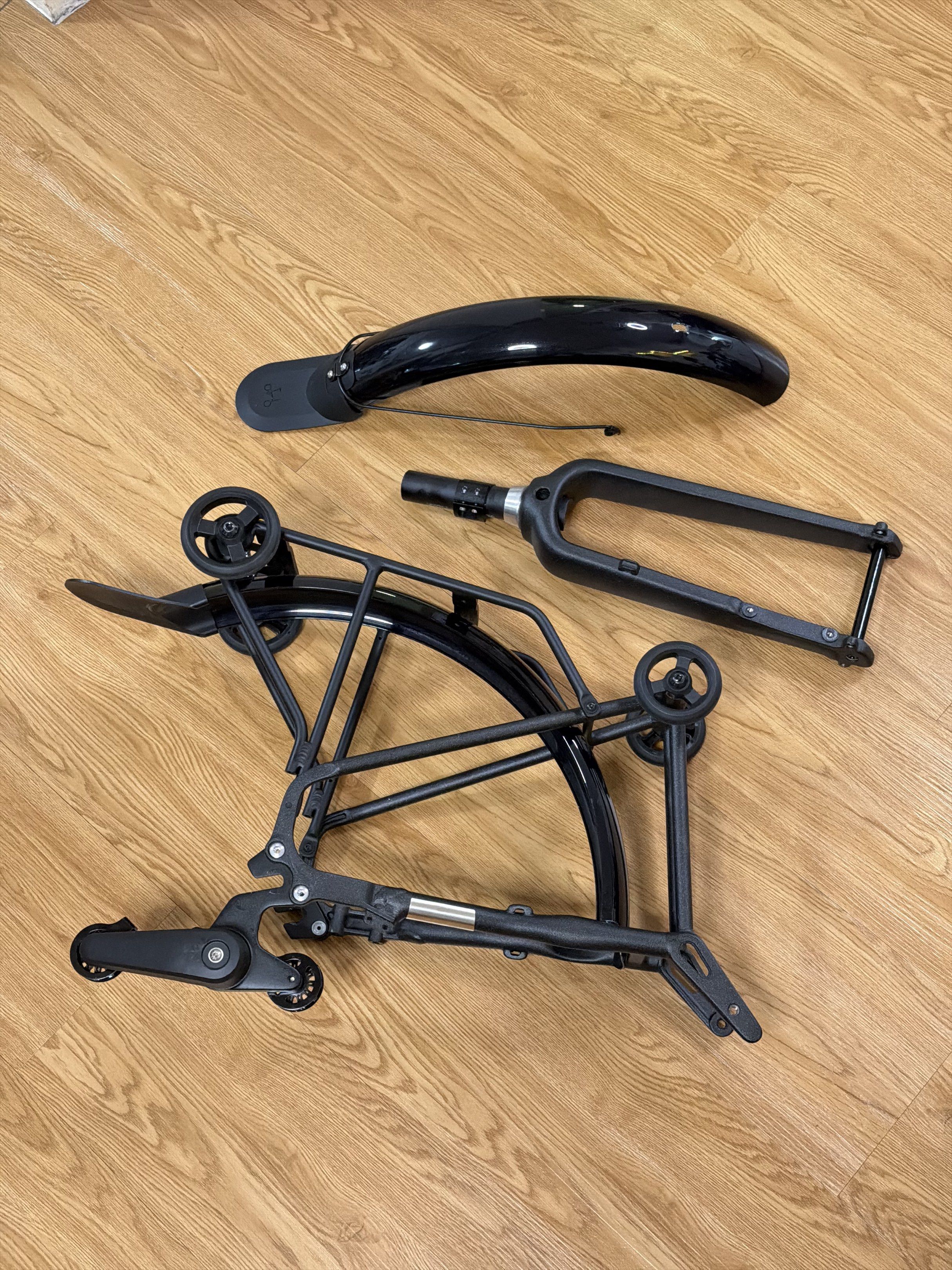 Brompton G Line Space Black Original Stock Front Fork & Rear Triangle with Original Rear Rack ...