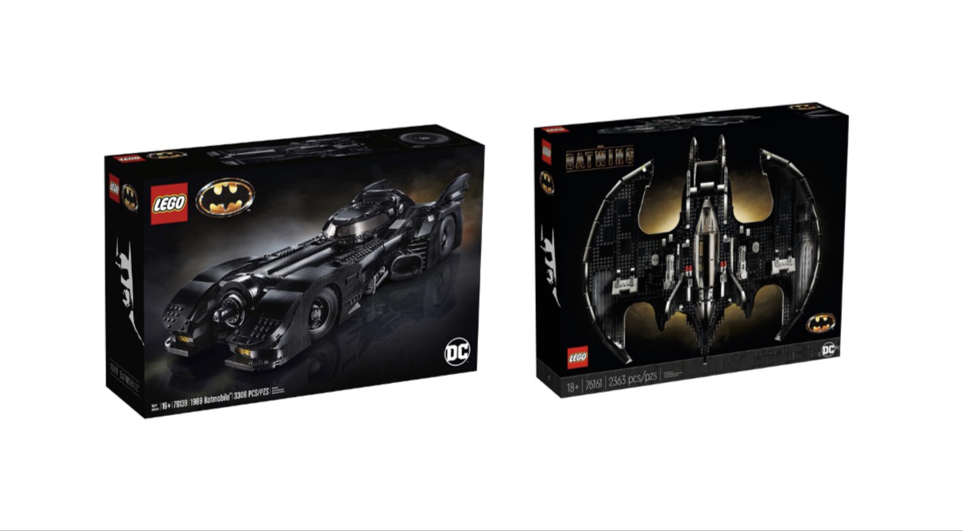 BUNDLE LEGO 76161 & LEGO 76139 DC Batman 1989 Batmobile & Batwing ...