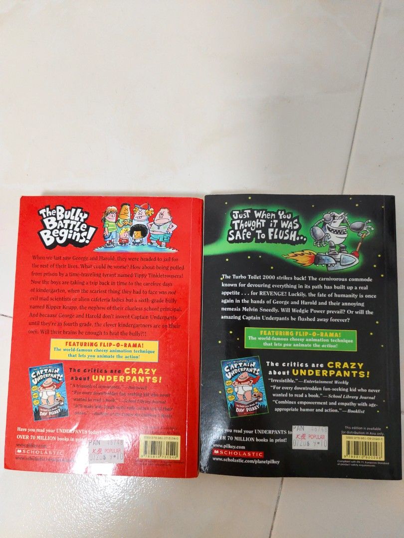 Captain Underpants Books by Dav Pilkey, Hobbies & Toys, Books ...