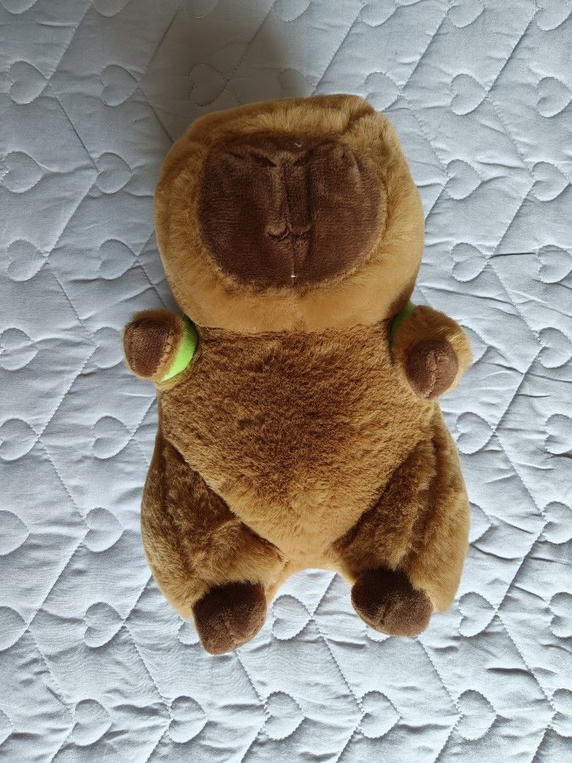 Capybara Brown Plush Toy with Turtle Backpack, Hobbies & Toys, Toys ...
