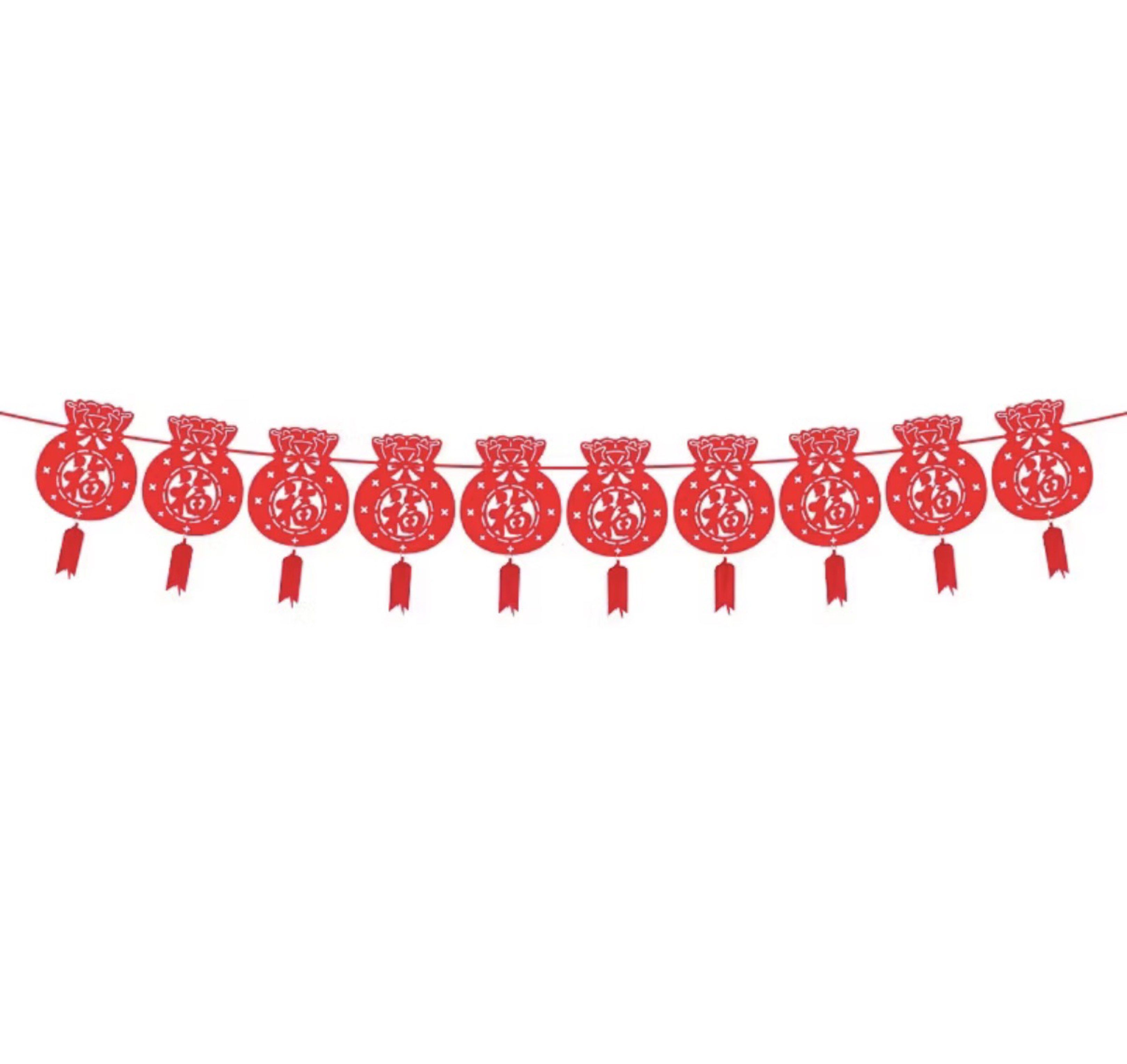 10 pcs Chinese New Year Red Banners, Hobbies & Toys, Occasions & Party ...