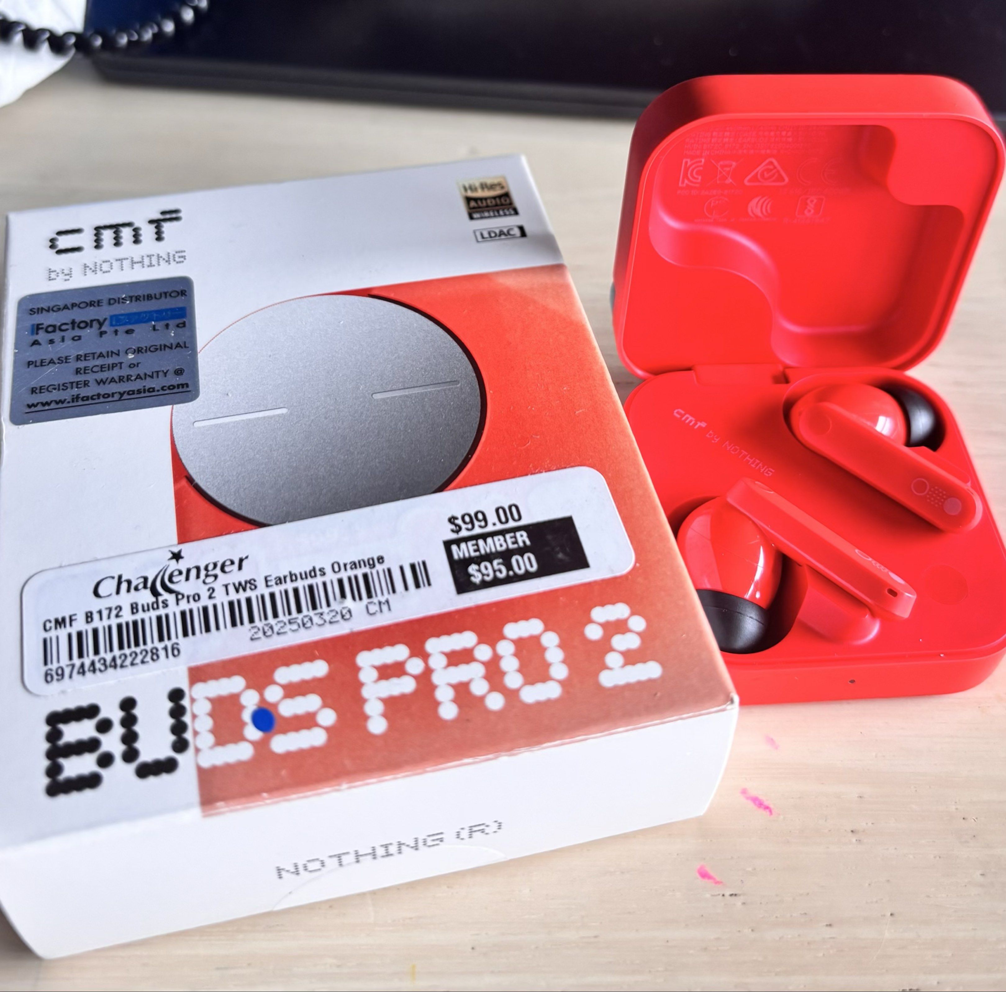 CMF by Nothing Buds Pro 2 - Orange, Audio, Earphones on Carousell