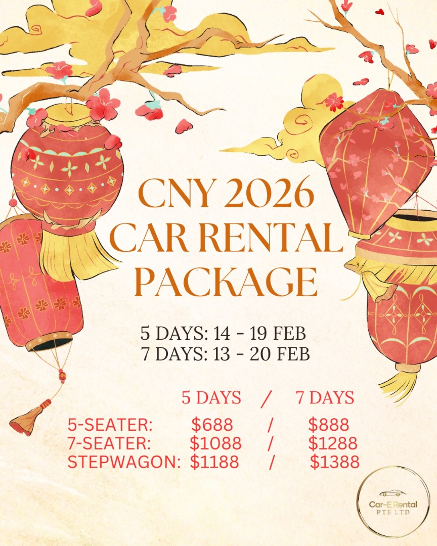 CNY 2026 Car Rental Package [Mazda / Toyota / Honda / Nissan] Sedan ...